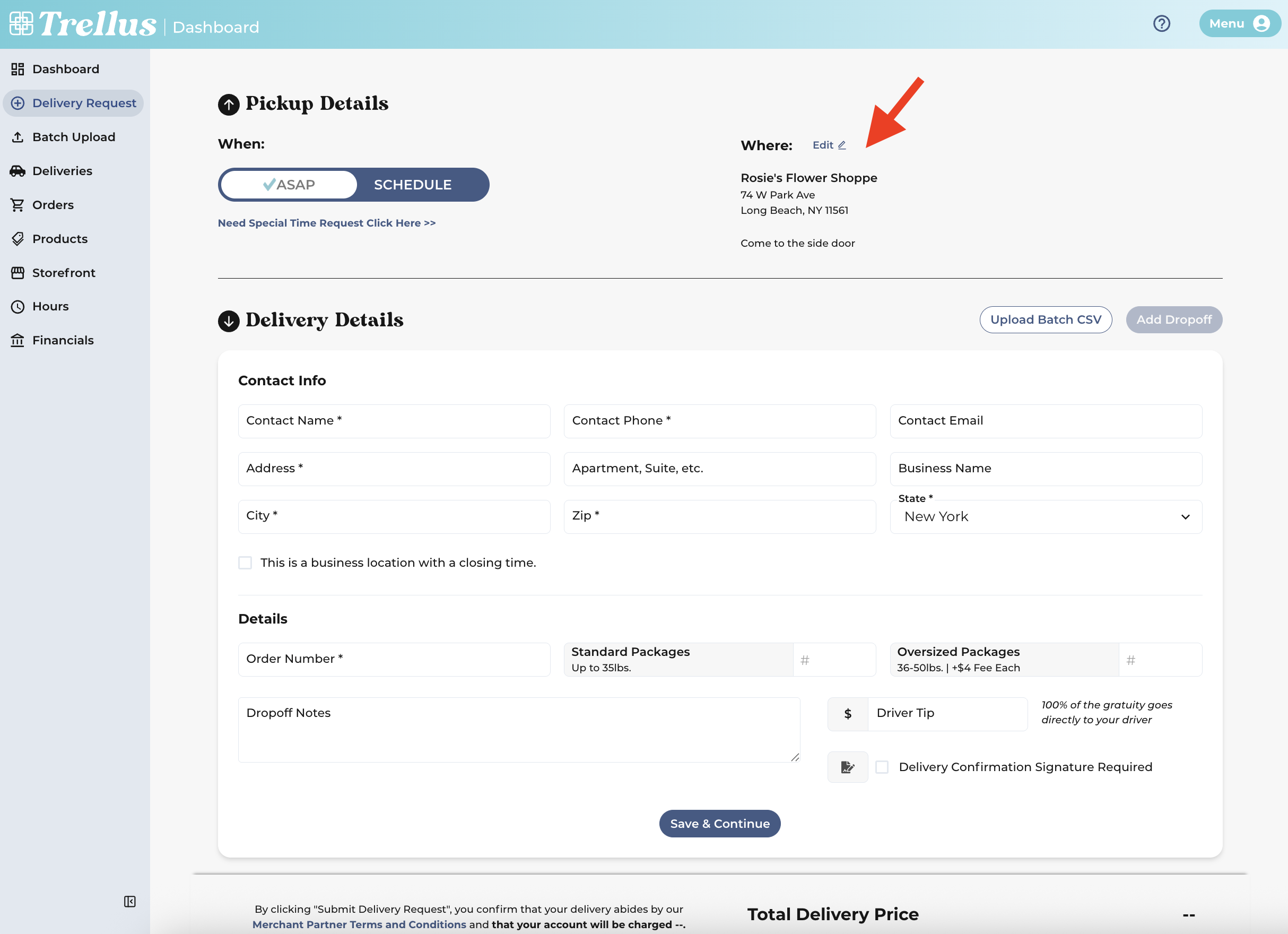 How do I change my pick-up location? – Trellus Help Center